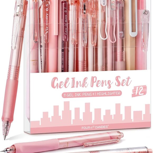 Other | Rose Series Gel Pens Cute Writing Pens With Black Pink Ink 5 Mm ...